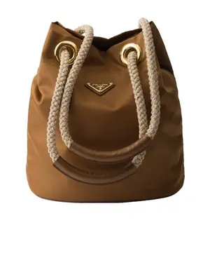 Prada Re-nylon Small Bucket Bag - Brandy