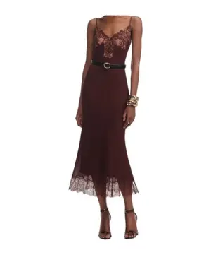 SELF-PORTRAIT Lace-embellished Slip Dress