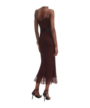 SELF-PORTRAIT Lace-embellished Slip Dress