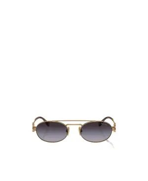 Miu Miu Oval Frame Sunglasses - Gray