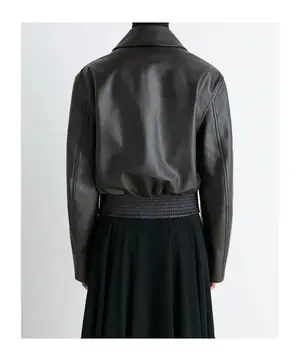 LEMAIRE Boxy Leather Blouson - Mocha