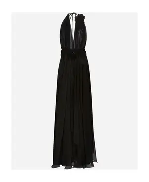 Dolce & Gabbana Floral Embellished Chiffon Gown