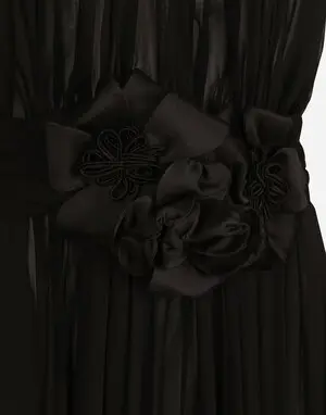 Dolce & Gabbana Floral Embellished Chiffon Gown