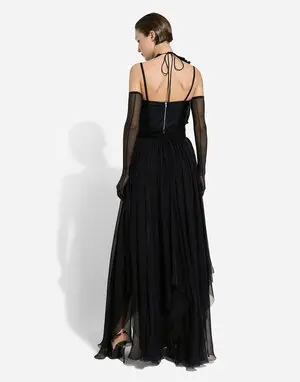 Dolce & Gabbana Floral Embellished Chiffon Gown
