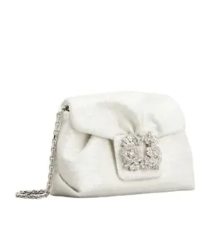 ROGER VIVIER Efflorescence Cross Body Bag With Crystal Buckle