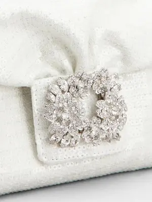 ROGER VIVIER Efflorescence Cross Body Bag With Crystal Buckle