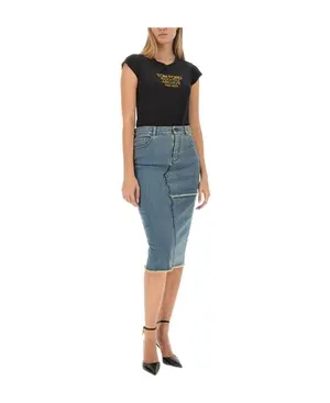 TOM FORD Denim Midi Skirt