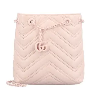 Gucci Gg Marmont Nano Bucket Bag - Pink