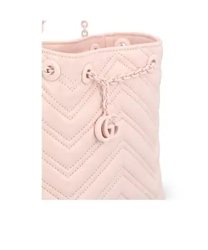 Gucci Gg Marmont Nano Bucket Bag - Pink