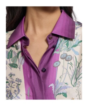 Gucci Printed Silk Twill Shirt