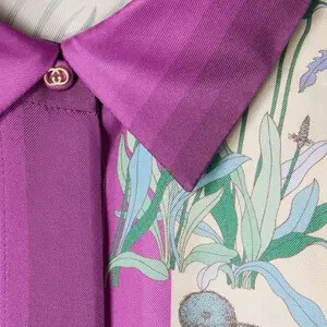 Gucci Printed Silk Twill Shirt