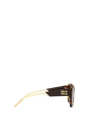 Miu Miu Cat Eye Frame Sunglasses With Logo Detail