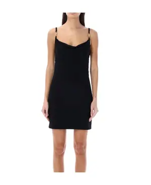 Versace Draped Coin-detailed Mini Dress
