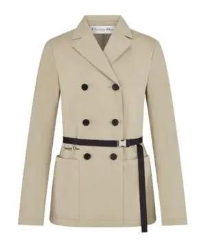 Dior Double Breasted Belted Fitted Jacket