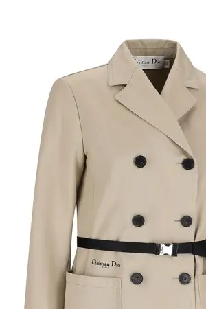 Dior Double Breasted Belted Fitted Jacket