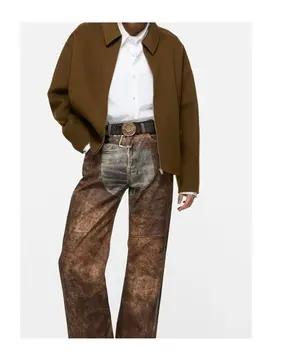 Acne Studios Zip-up Long Sleeved Jacket - Brown