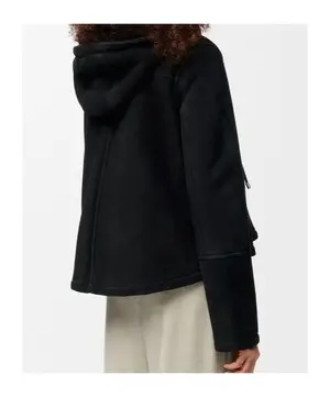 Loewe Shearling Zip-up Hooded Jacket