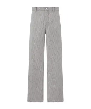 Dior Monogram Straight-leg Jeans - Gray