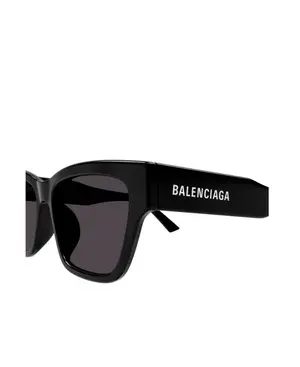 Balenciaga Rectangular Frame Sunglasses - Black