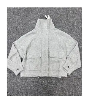 Brunello Cucinelli Ribbed Knit Lapel Cardigan With Pockets