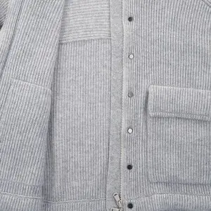 Brunello Cucinelli Ribbed Knit Lapel Cardigan With Pockets