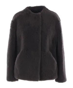 Max Mara Long-sleeved Crewneck Coat - No