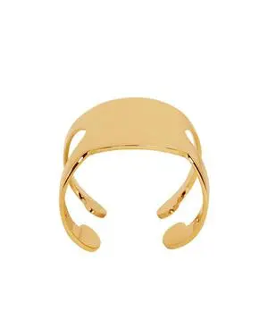 Celine Triomphe Shadow Cuff In Brass With Gold Finish - Yellow