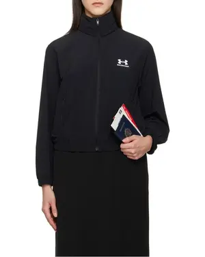 Balenciaga Logo Printed Zip-up Windbreaker