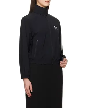 Balenciaga Logo Printed Zip-up Windbreaker