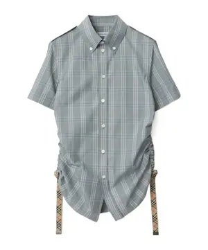 Burberry Slim Fit Checked Shirt - Drizzle