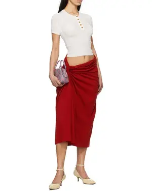 VIVIENNE WESTWOOD Rib-knit Crewneck Top With Button Placket