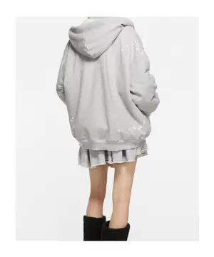 Acne Studios Zip-up Hoodie With Logo Detail - Gray