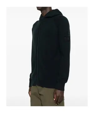 Stone Island Hooded Zip-up Jumper