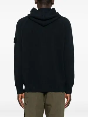 Stone Island Hooded Zip-up Jumper - Blue