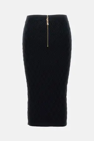 Elisabetta Franchi Chain Detailed Pencil Skirt - Black