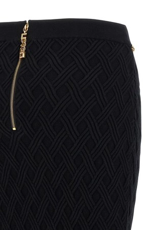Elisabetta Franchi Chain Detailed Pencil Skirt - Black