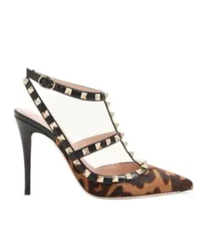 Valentino Garavani Rockstud Leopard Print Pumps - Multicolor