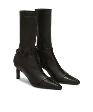 JIL SANDER High-heeled Pointed Toe Sock Boots