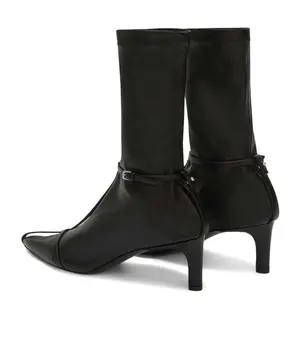 JIL SANDER High-heeled Pointed Toe Sock Boots