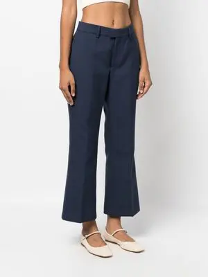 Closed Wide-leg Cropped Trousers