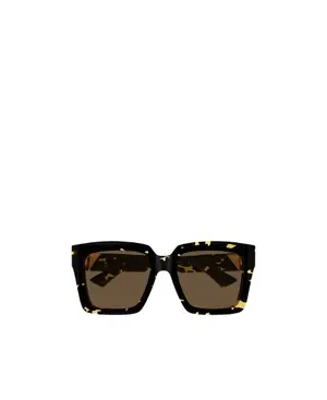 Bottega Veneta Rectangle Frame Sunglasses - Black