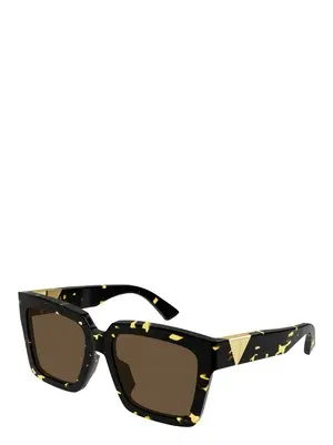Bottega Veneta Rectangle Frame Sunglasses - Black