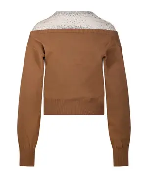 Giuseppe Di Morabito Embellished V-neck Sweater - Brown