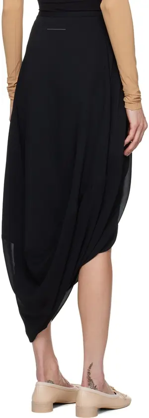 MAISON MARGIELA Asymmetrical Draped Midi Skirt