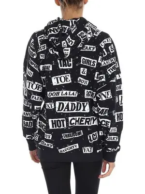 Moschino Printed Logo Zip-up Hooded Jacket
