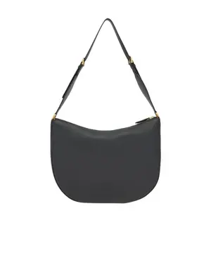 FERRAGAMO Maxi Gancio Shoulder Bag - Black