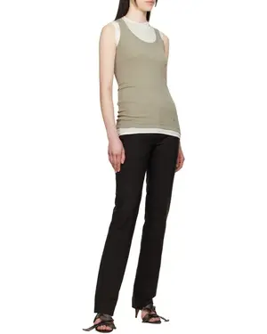 JIL SANDER Layered Crewneck Tank Top - White Multi
