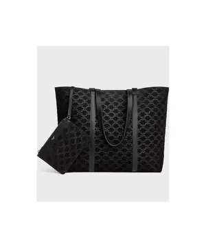 Celine Horizontal Museum Bag In Suede Calfskin With Embossed Triomphe