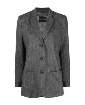 Emporio Armani Single-breasted Pinstriped Blazer