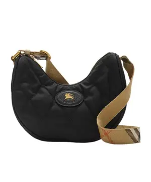 Burberry Horseshoe Quilted Crossbody Bag - Black